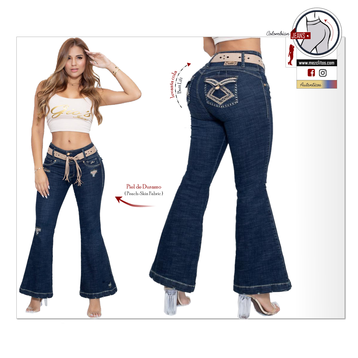 Gio's Jeans Colombianos | Levanta Cola | Acampanado | 1719 – Mezclitos