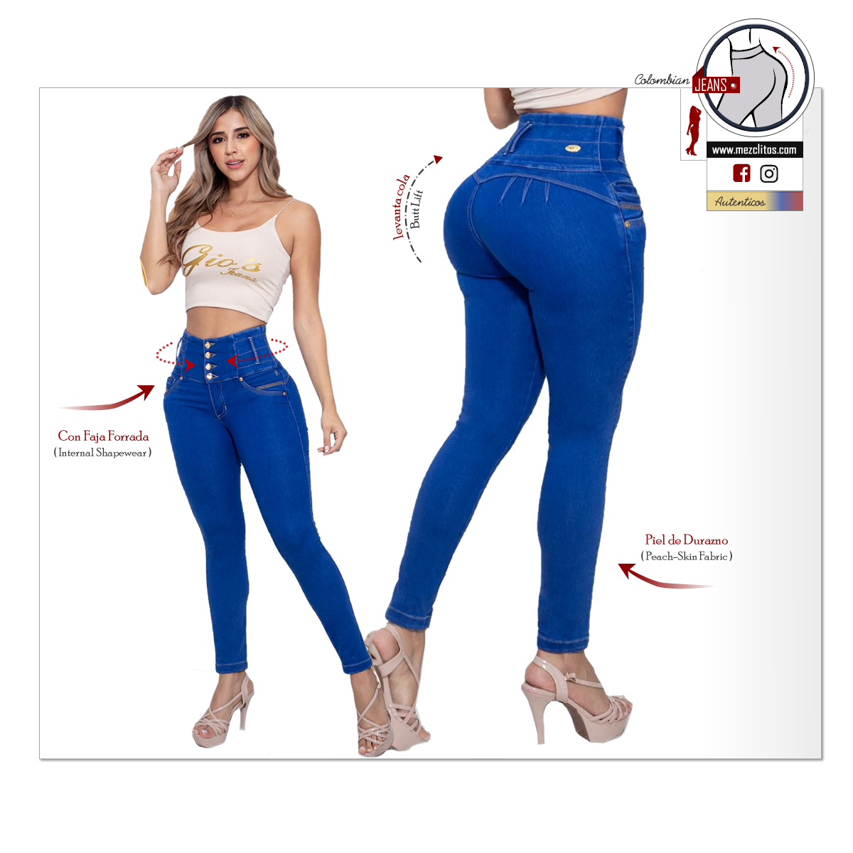 Gio's Jeans Colombianos | Levanta Cola | Con Faja Interna | 1720 ...