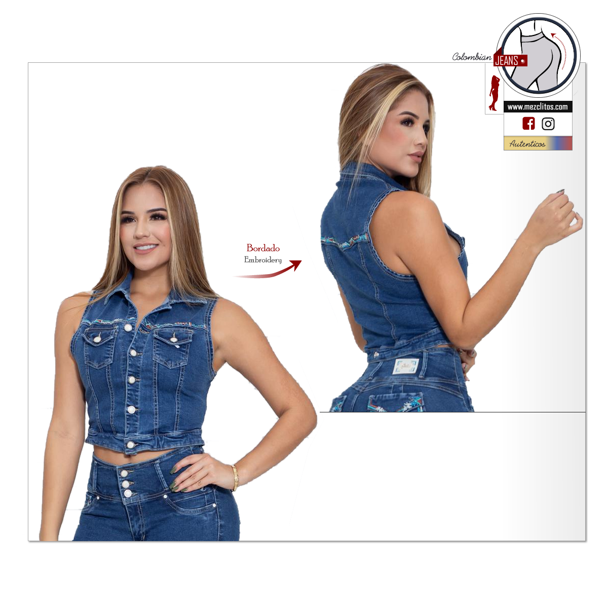 Gio's Vest Colombiano | Denim Vest | 1776 – Mezclitos